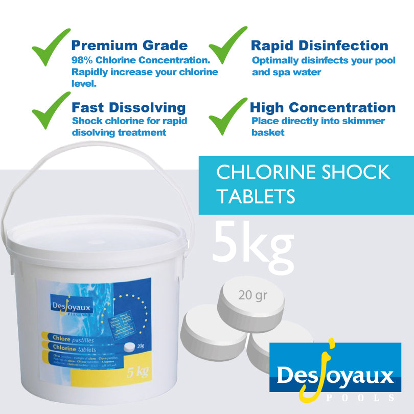 Chlorine Shock Tablets, Swimming Pool Water Treatment