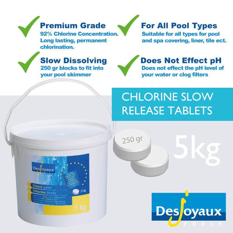 Chlorine Tablets, Slow Release Chlorine Swimming Pool Tablets