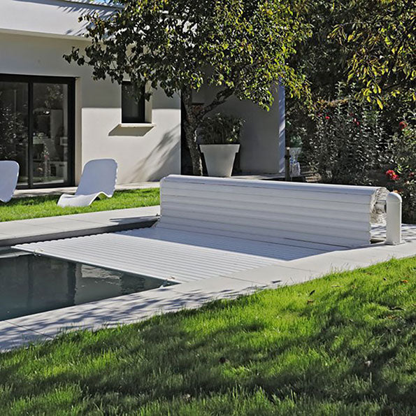 Automatic Swimming Pool Slatted Cover Open Classic